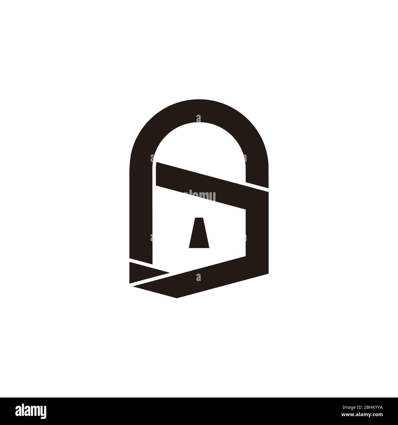letter g padlock symbol geometric design logo vector Stock Vector Image ...