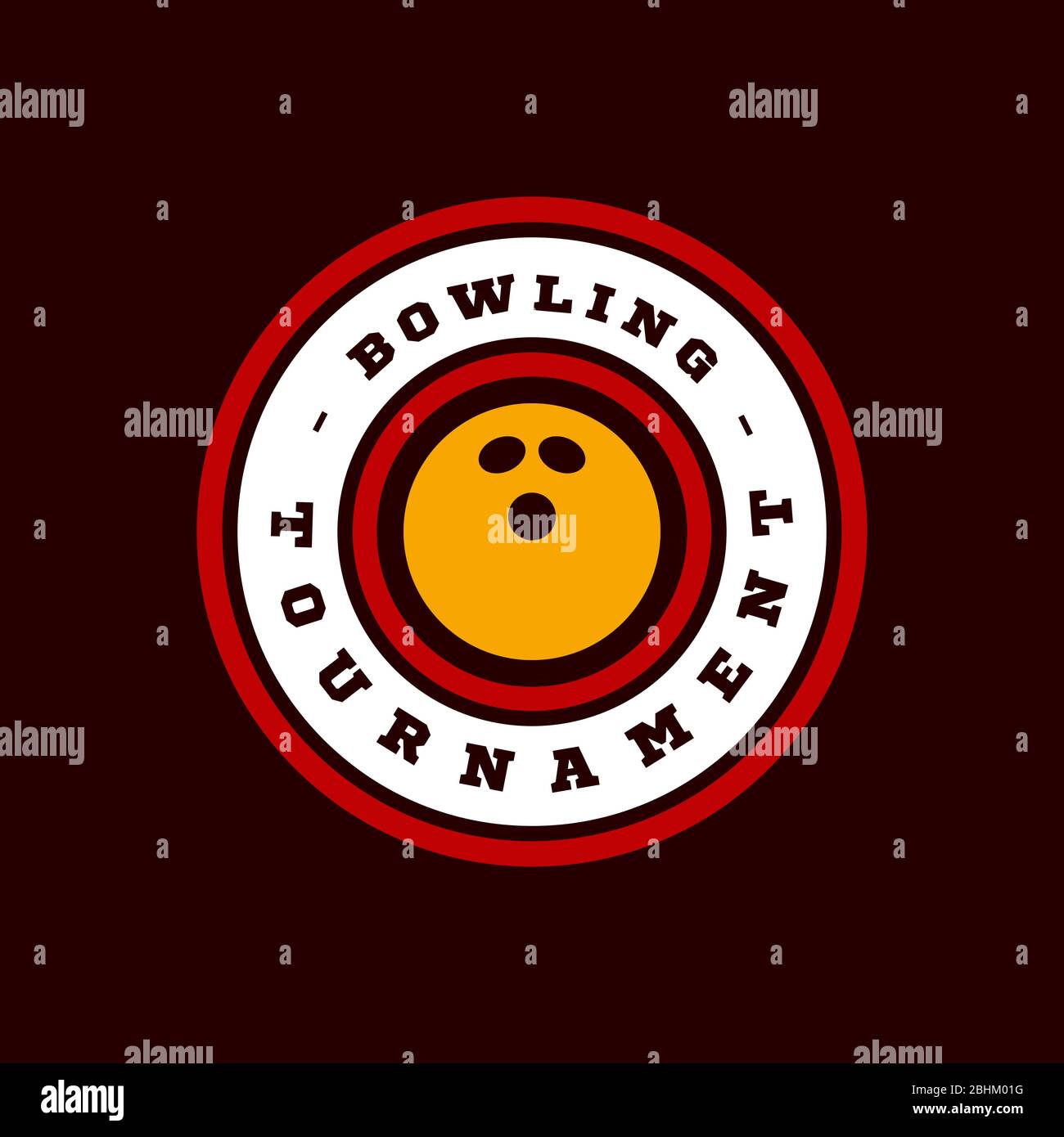 Bowling vector logo. Modern professional Typography sport retro style ...