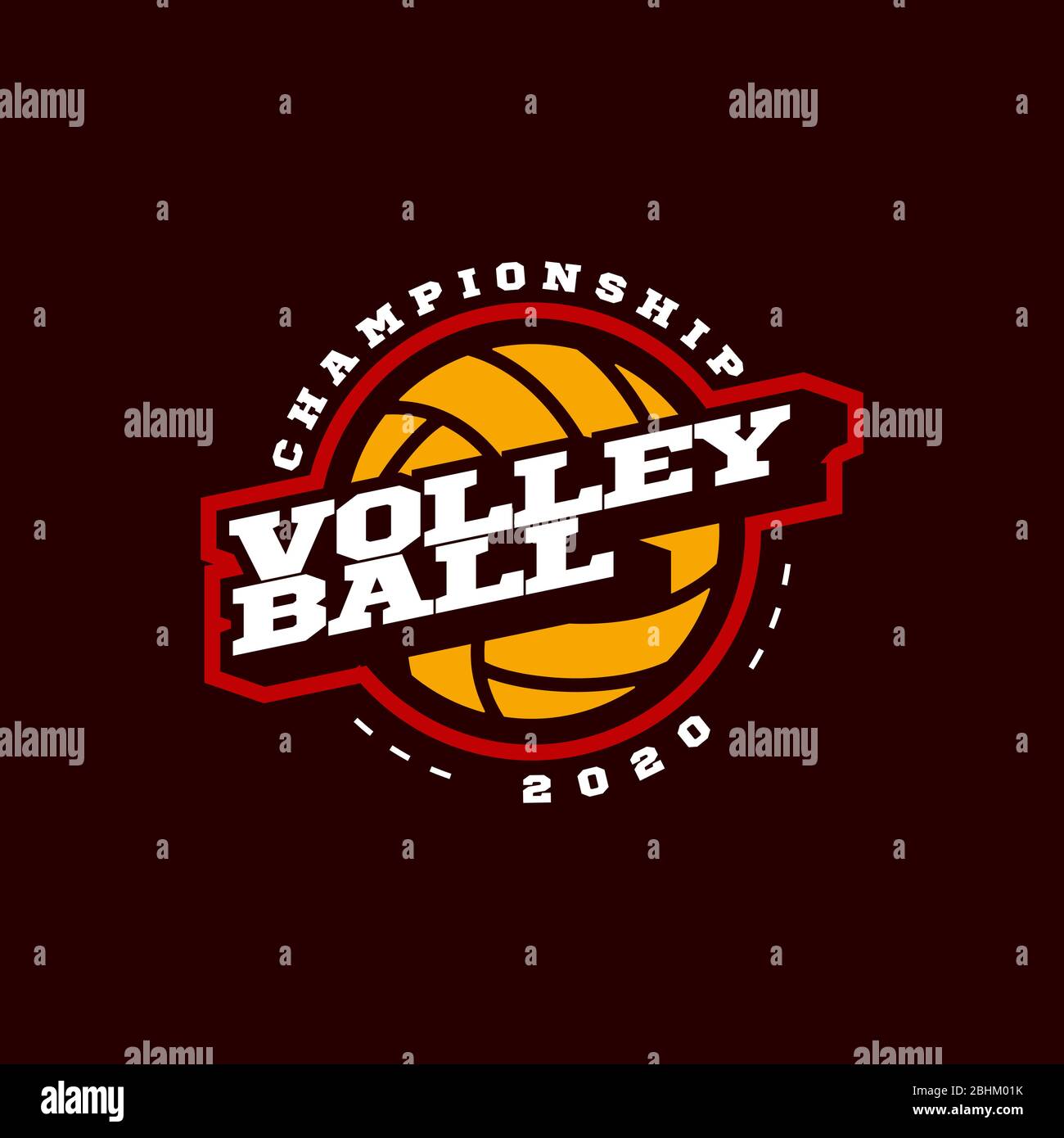 Volleyball vector logo. Modern professional Typography sport retro ...