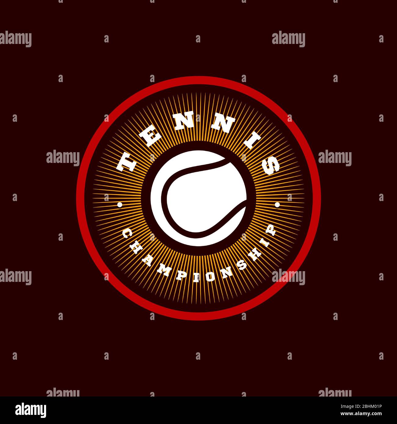 Tennis vector modern professional sport typography logotype in retro ...
