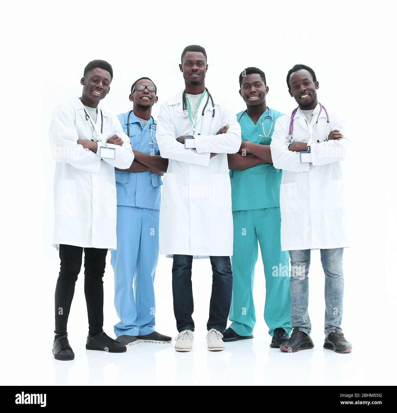 in full growth. professional group of doctors standing together Stock ...