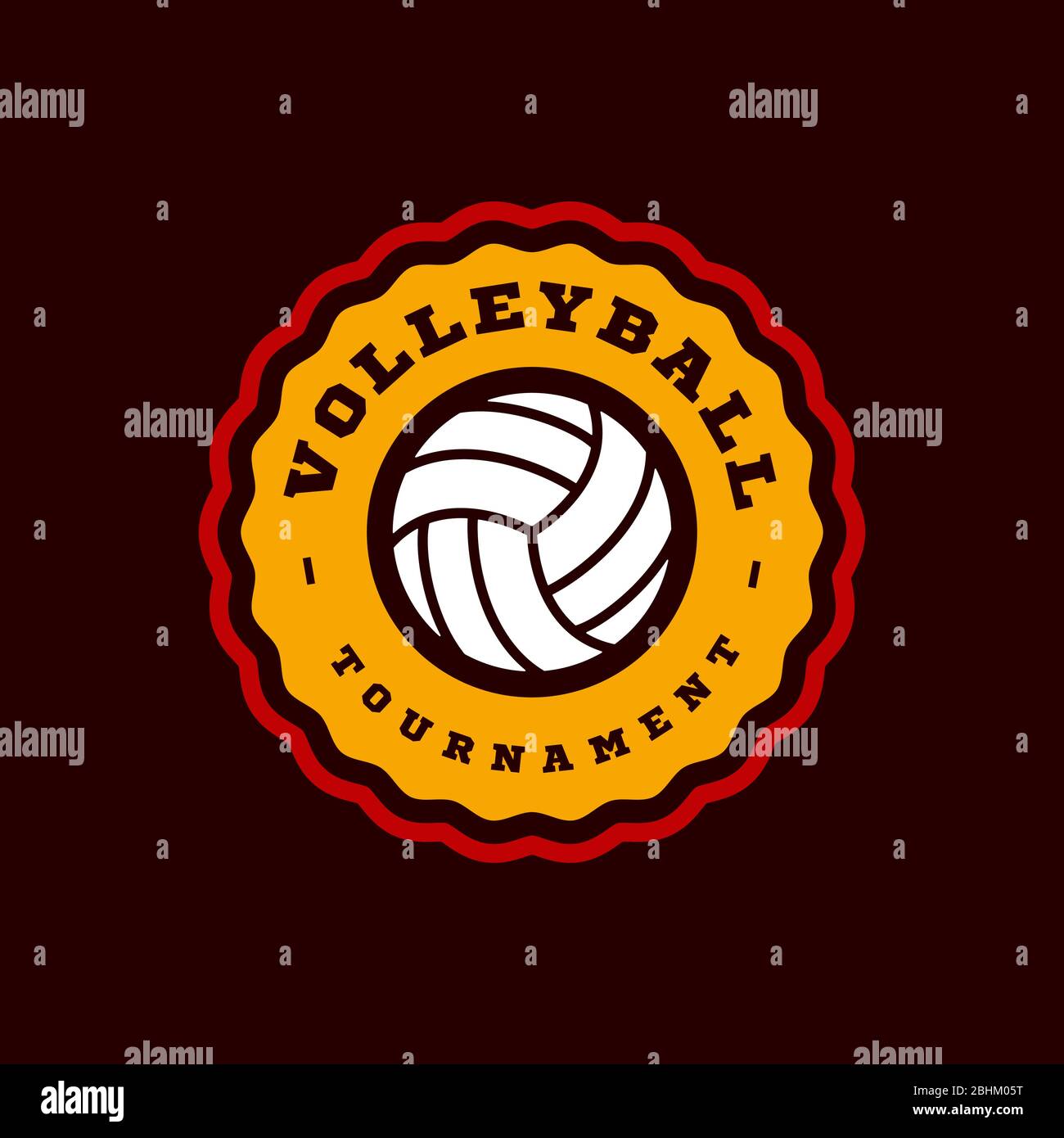 Volleyball vector logo. Modern professional Typography sport retro ...