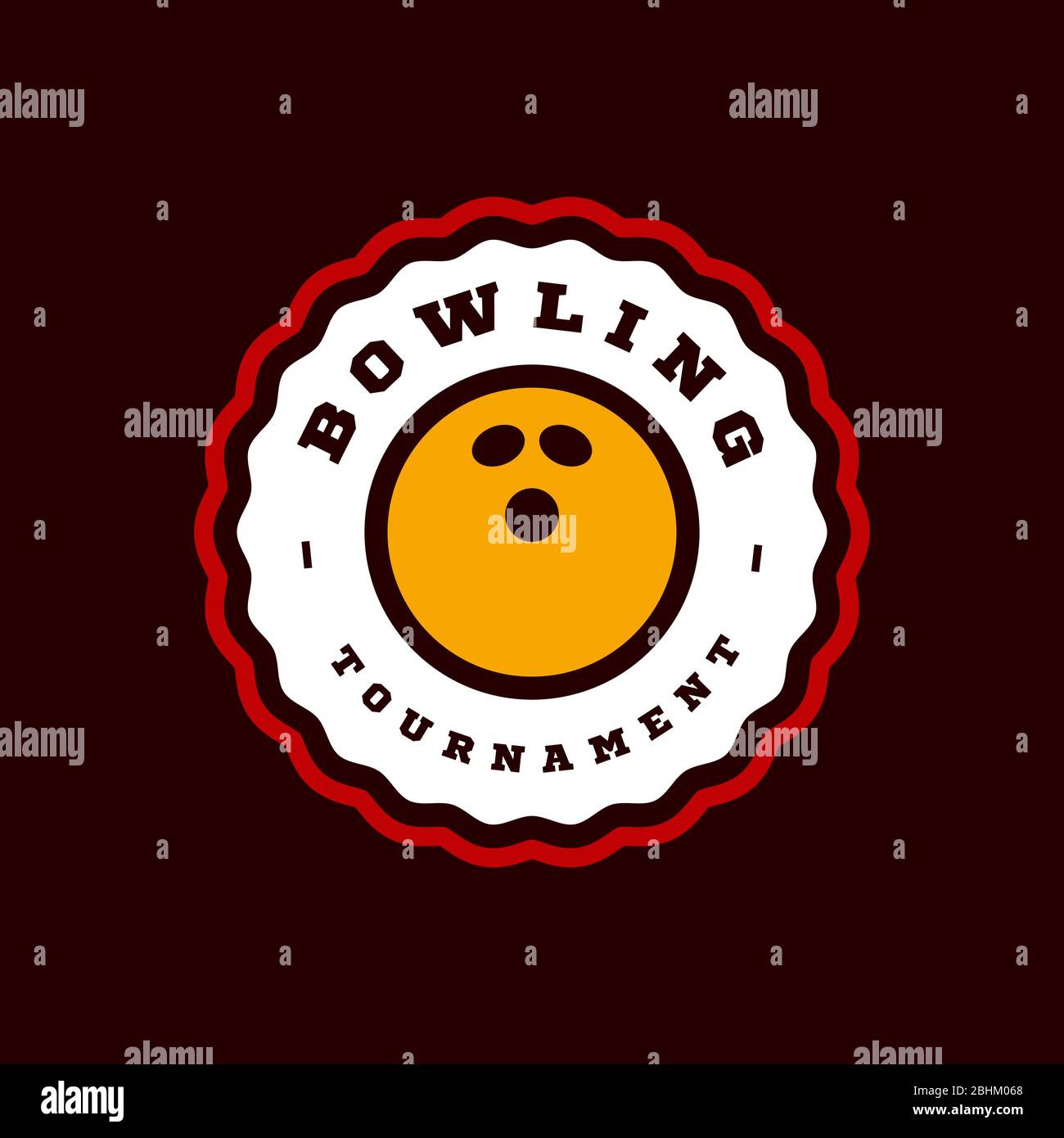 Bowling vector logo. Modern professional Typography sport retro style ...