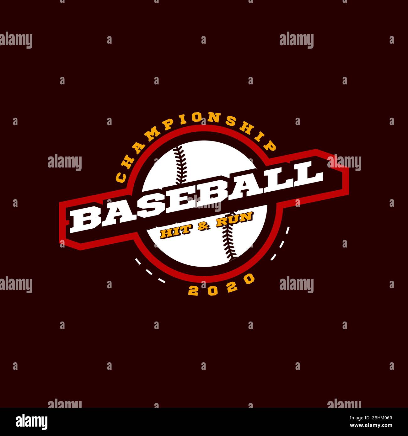 Baseball Modern professional sport Typography in retro style. Vector ...