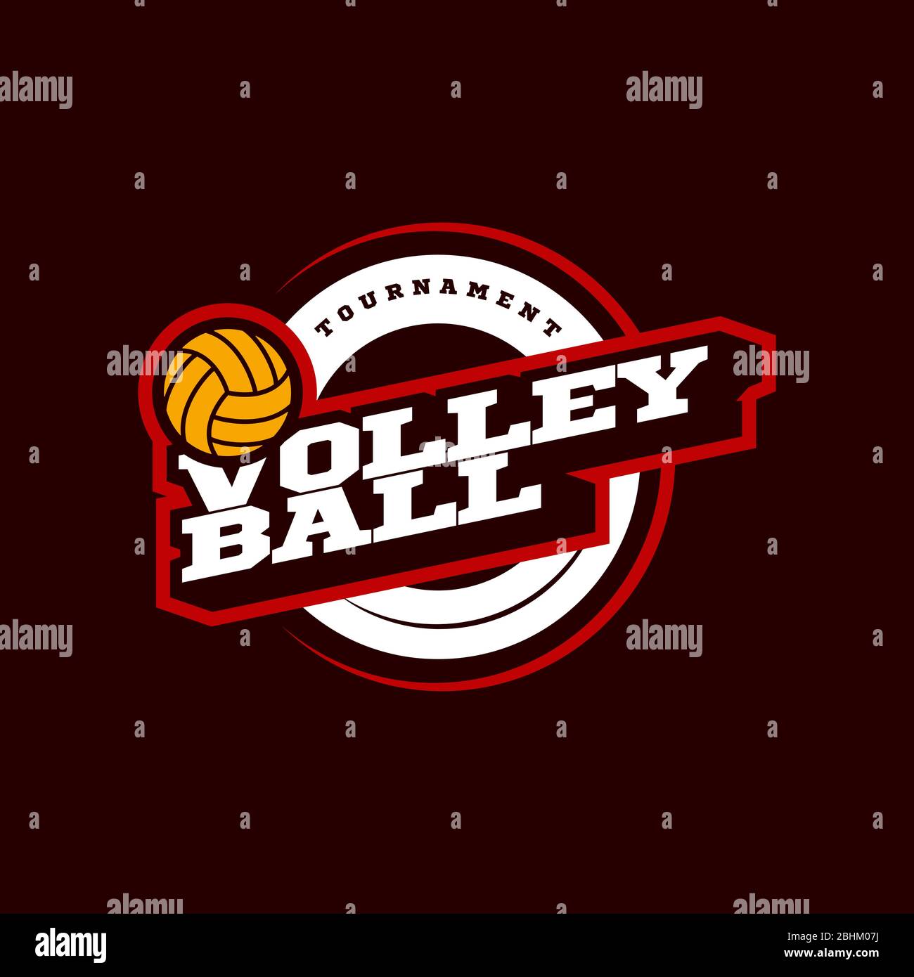 Volleyball vector logo. Modern professional Typography sport retro ...