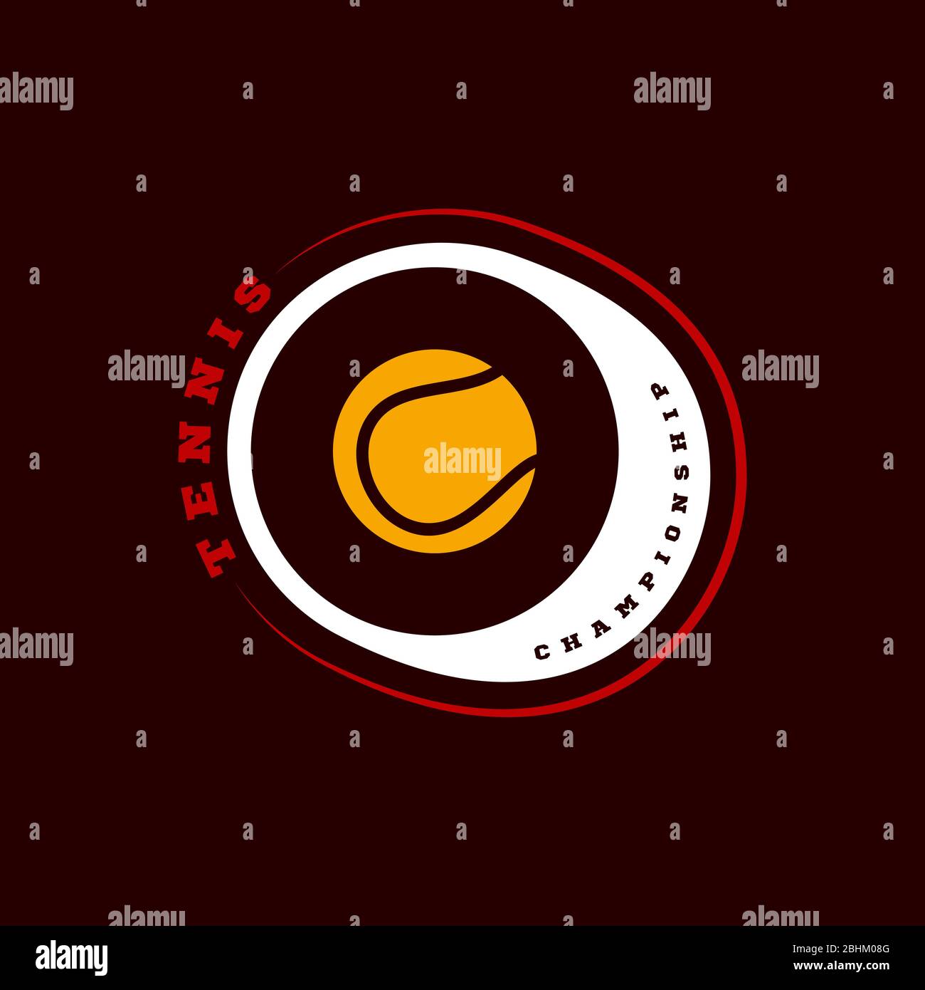 Tennis vector modern professional sport typography logotype in retro ...