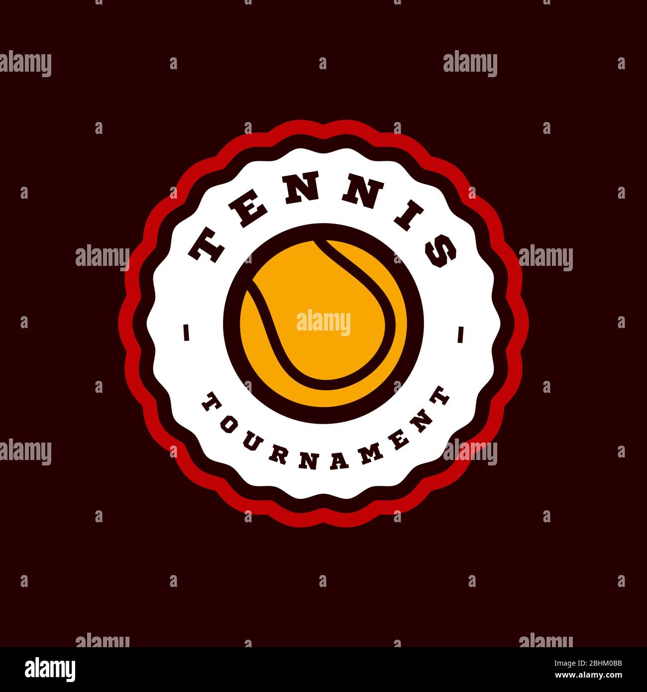 Tennis vector modern professional sport typography logotype in retro ...