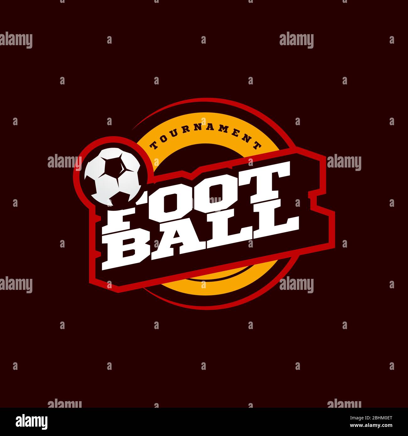Football or soccer Modern professional sport Typography in retro style ...