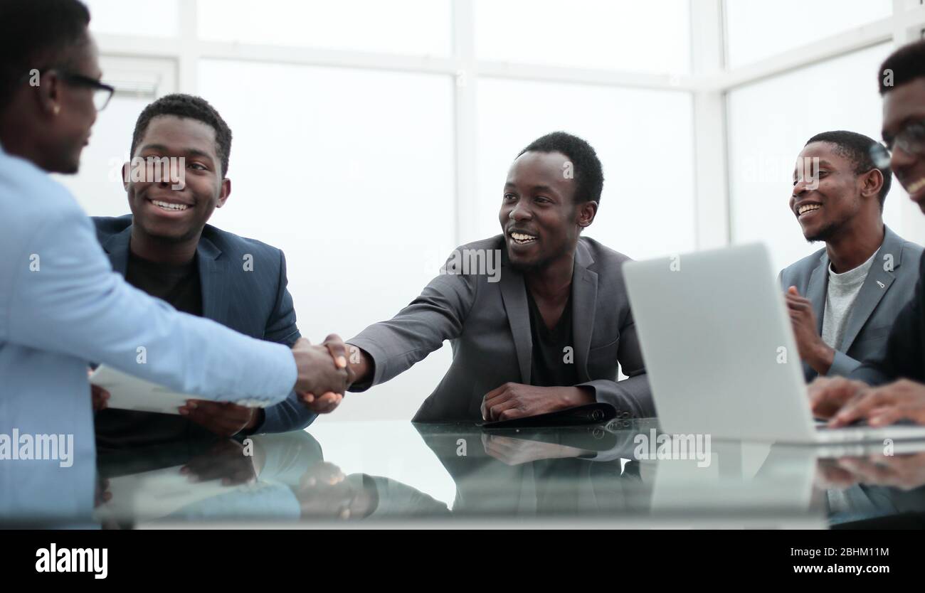 business people greeting each other during a working meeting Stock ...