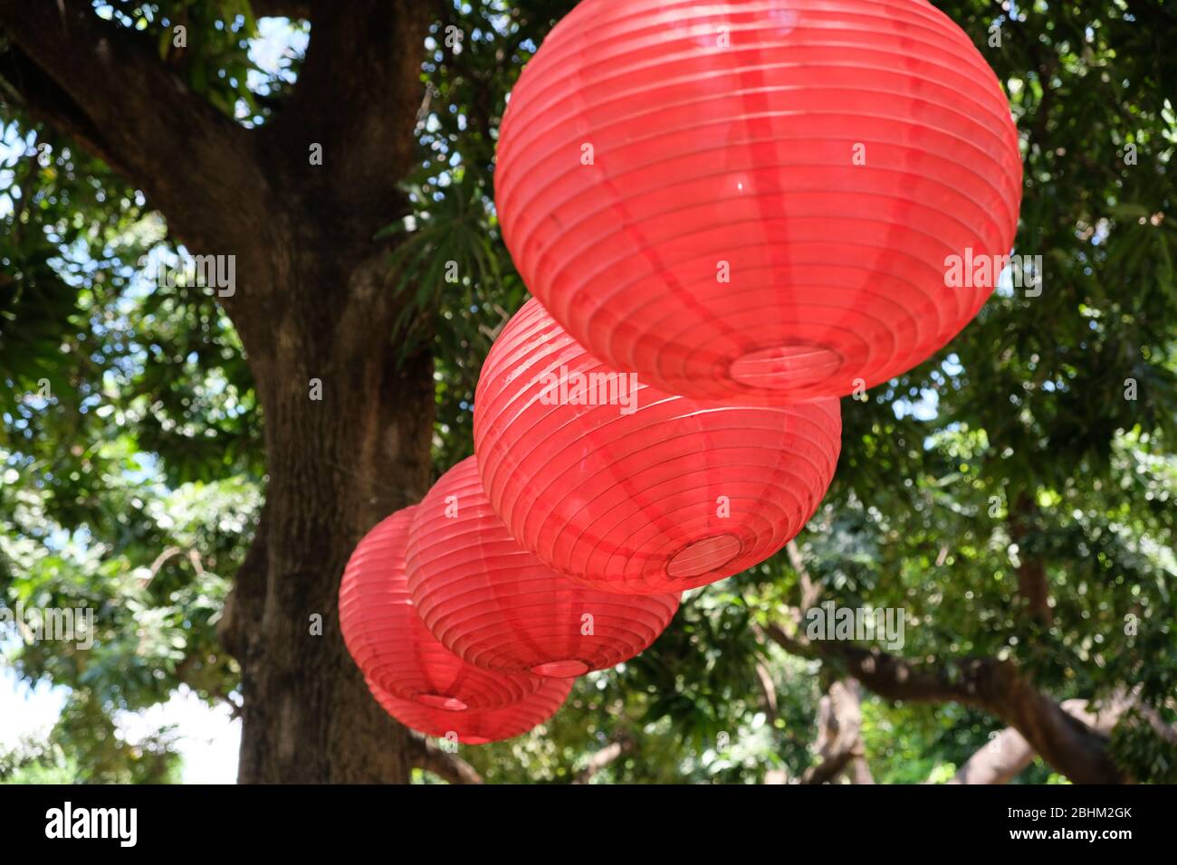Manila Philippines - Chinese Garden red lampion Stock Photo - Alamy