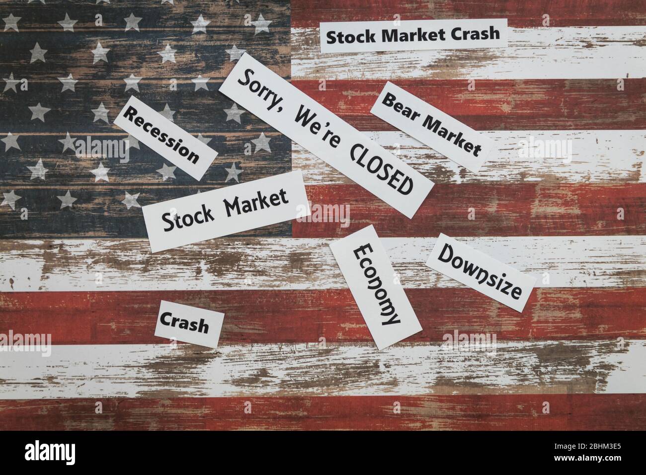 State of economy bad news job loss stock market concept generic for ...