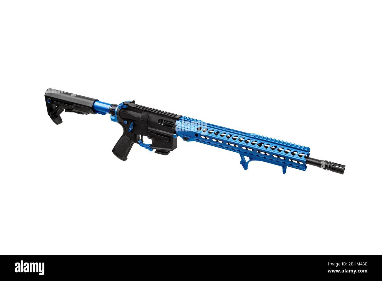 Modern automatic rifle isolated on white background Stock Photo - Alamy