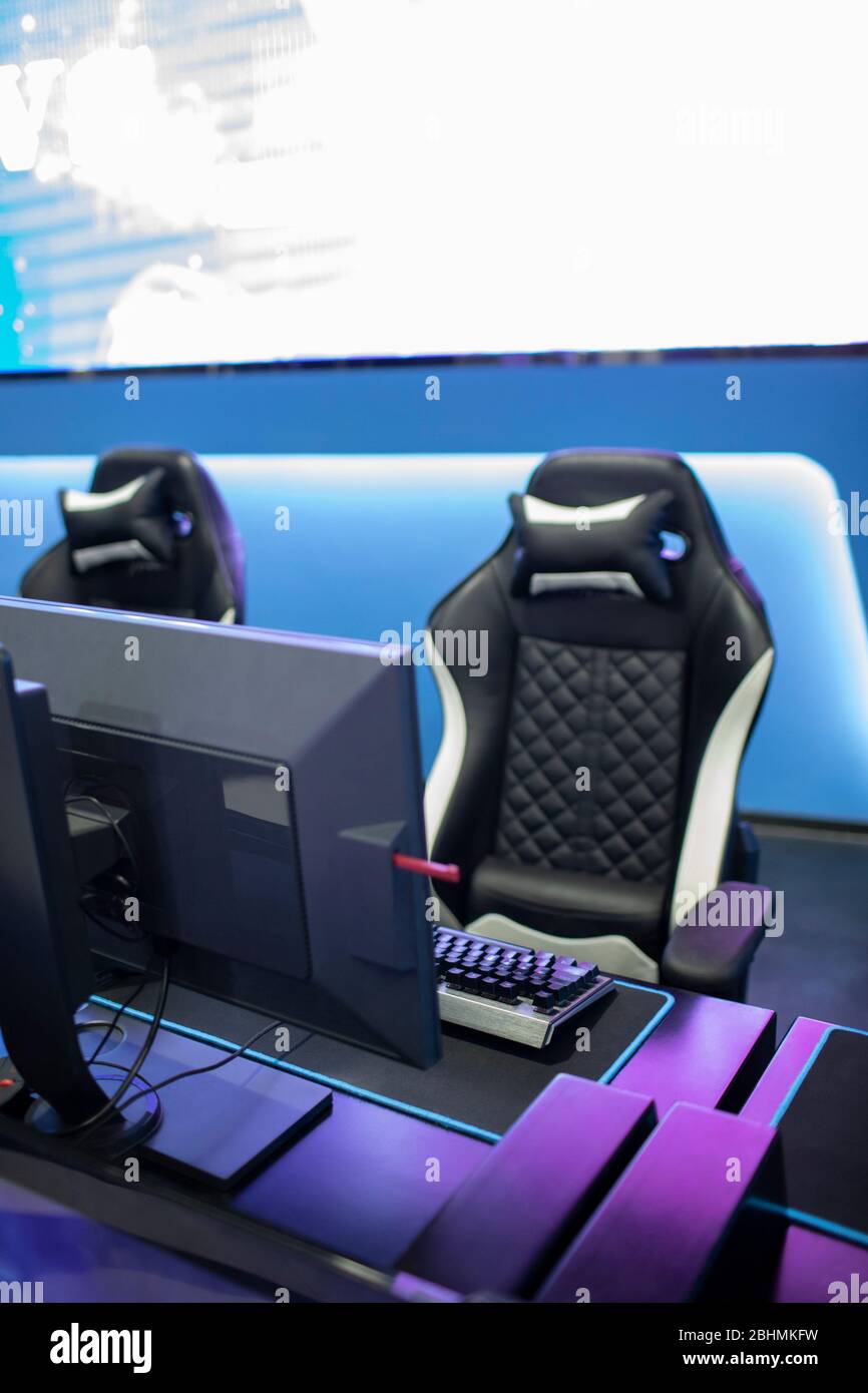 Computer in esports arena Stock Photo - Alamy