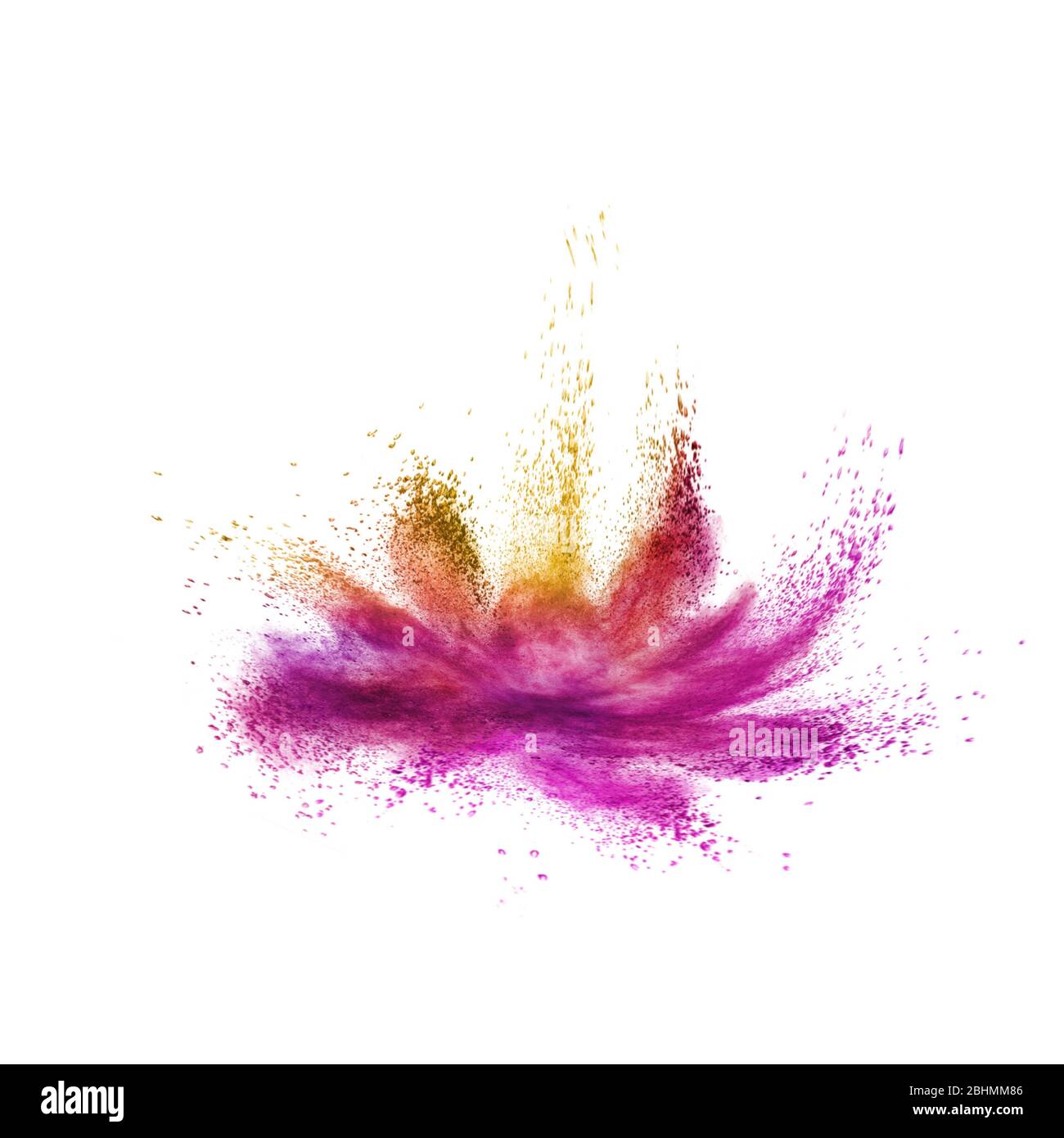 Colorful powder splash as a flower on a white background Stock Photo ...