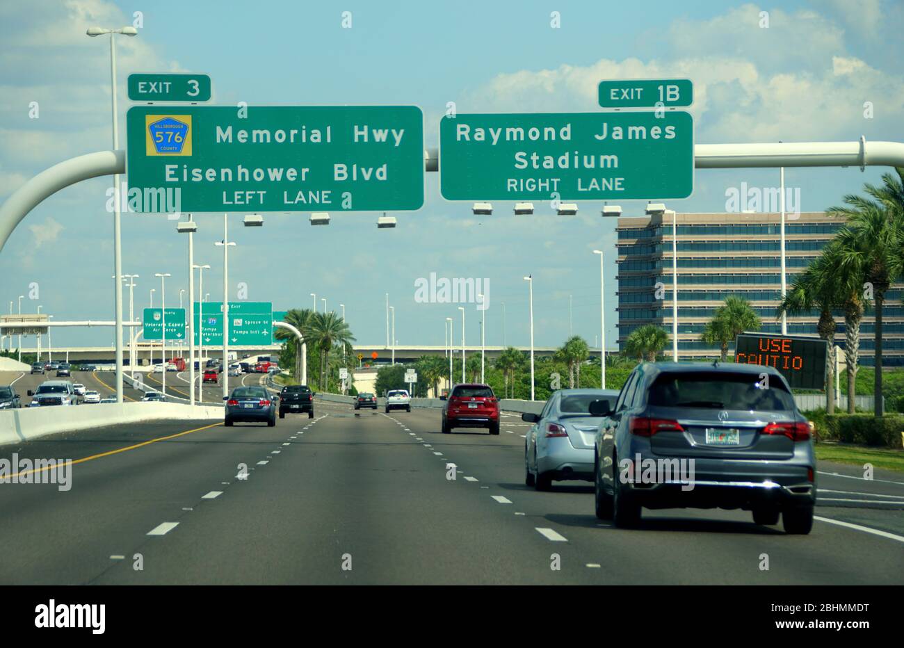 Tampa, Florida, U.S.A - September 29, 2019 - The view of traffic on ...