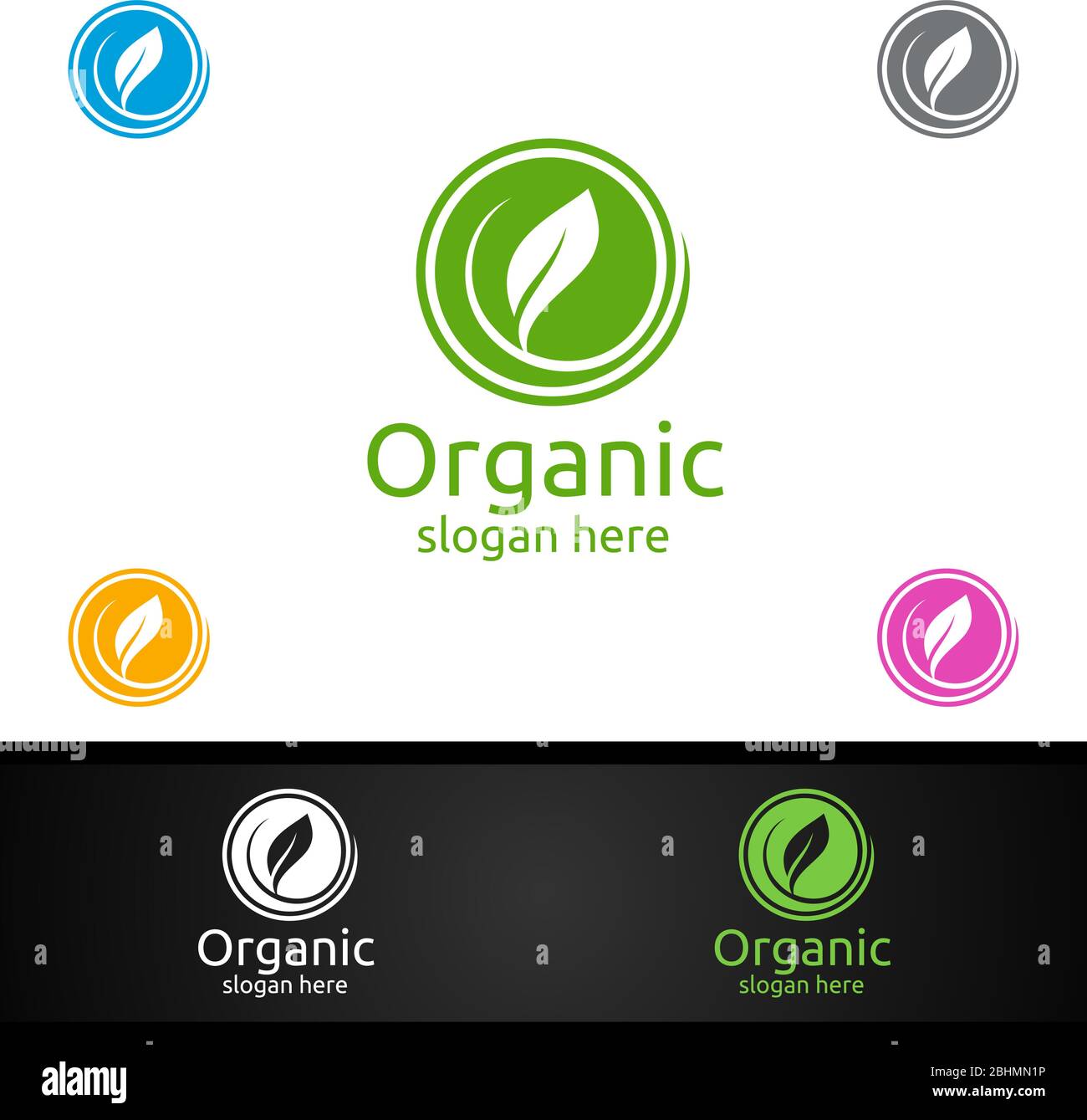 Natural and Organic Logo design template for Herbal, Ecology, Health ...