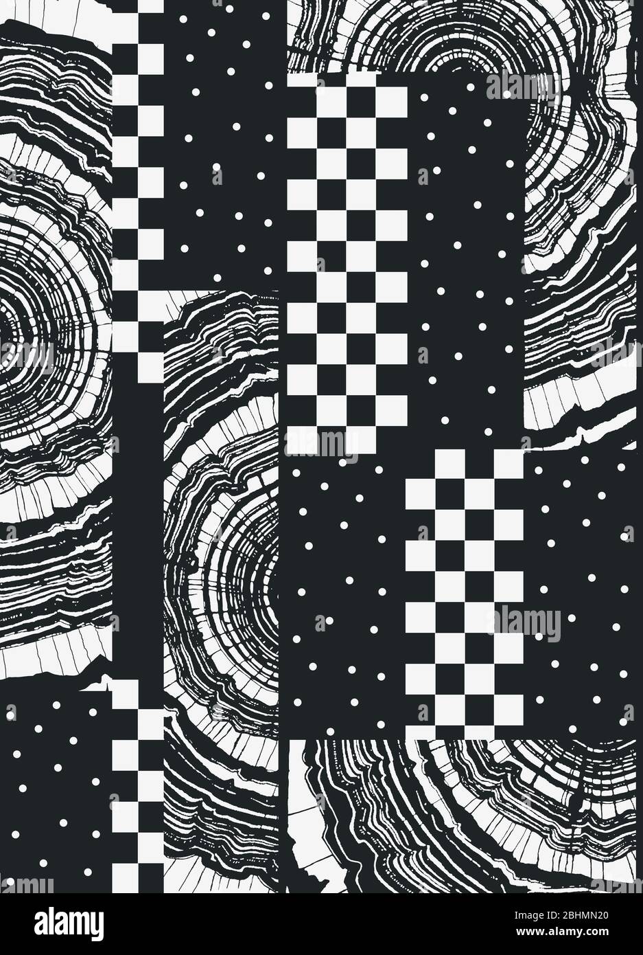 abstract geometric design checks pattern with polka dot Stock Photo - Alamy