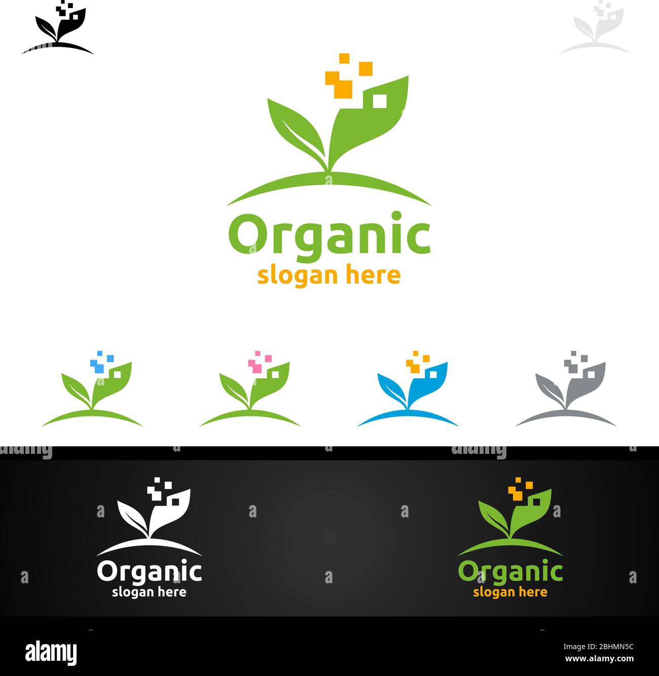 Natural and Organic Logo design template for Herbal, Ecology, Health ...