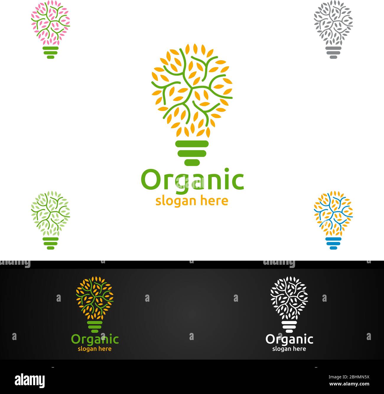 Idea Natural and Organic Logo design template for Herbal, Ecology ...
