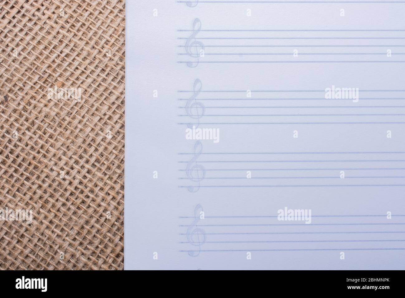 An empty white note paper for musical notes Stock Photo - Alamy