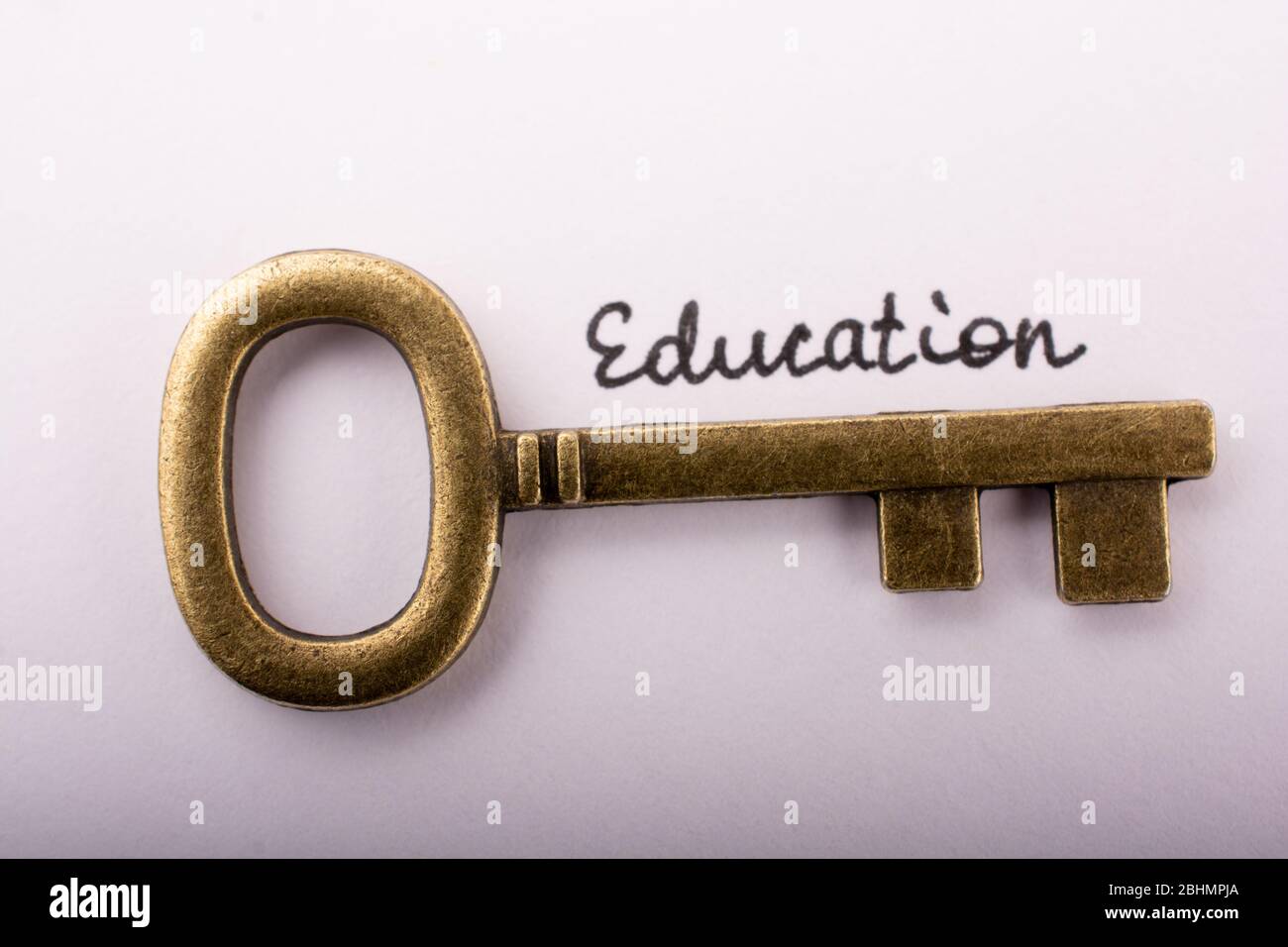 Education wording beside a retro style key as education concpt Stock ...