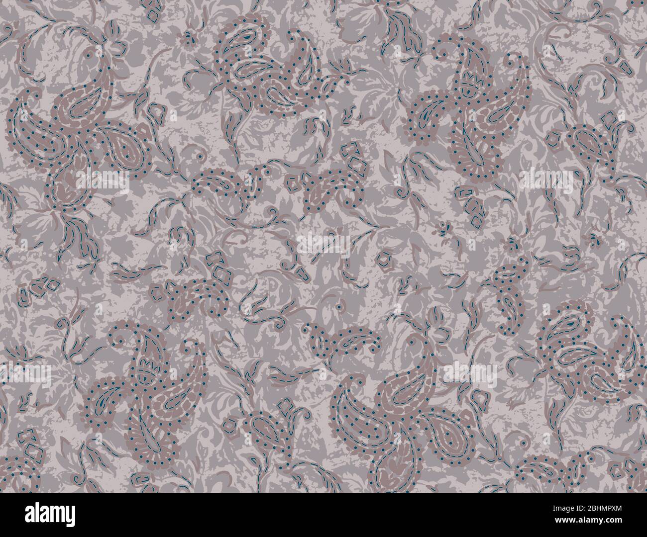 seamless vintage paisley pattern Stock Photo - Alamy