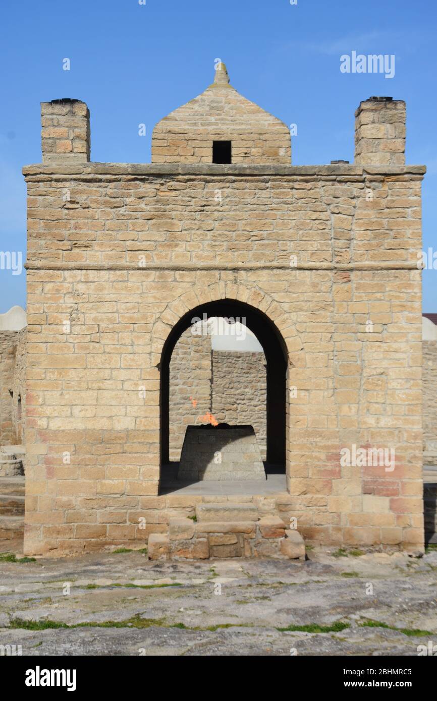 The 18th-century Zoroastrian Atesgah / Ateshgah Fire Temple in ...
