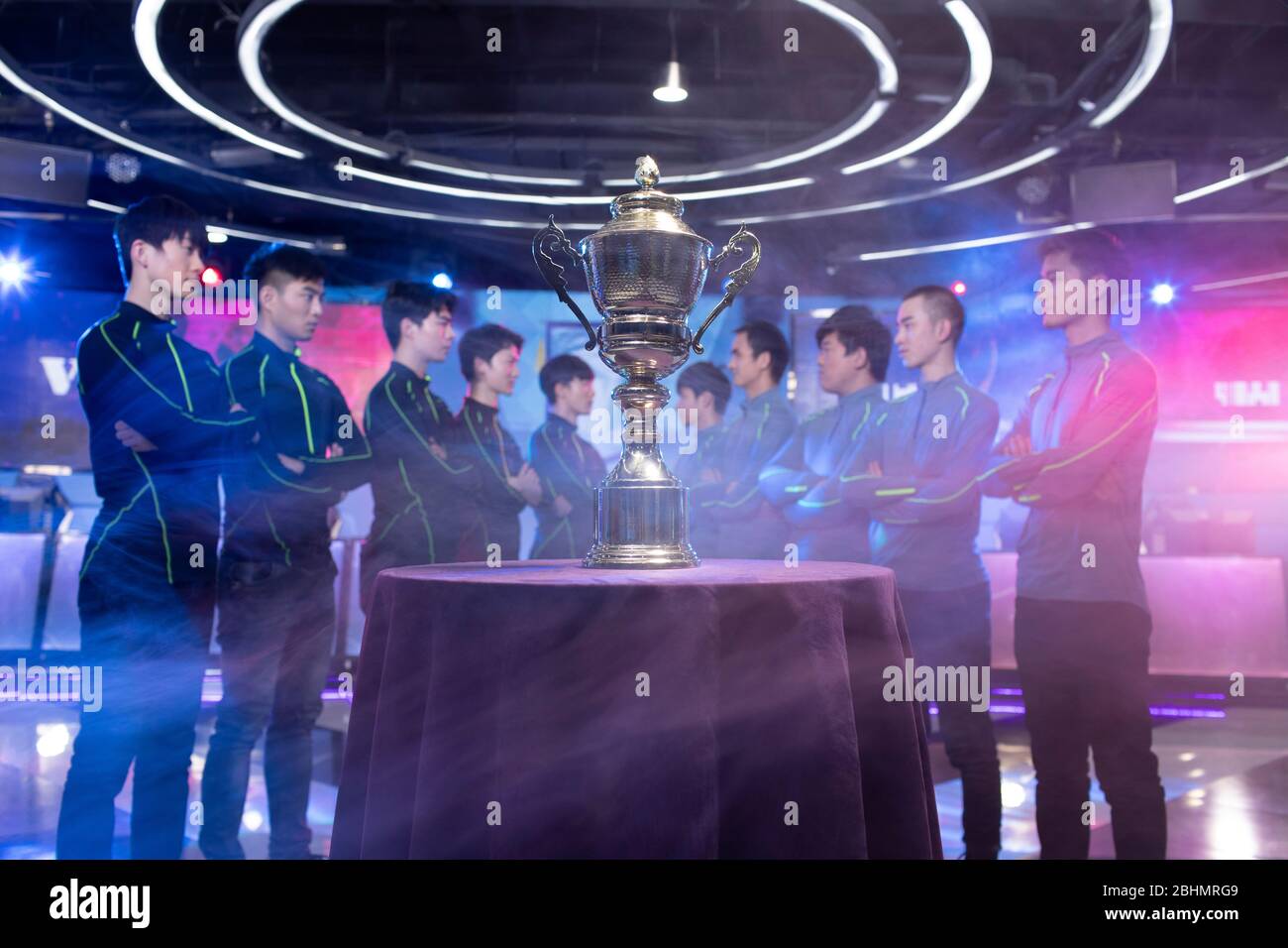 Young Chinese men taking part in esports competition Stock Photo - Alamy