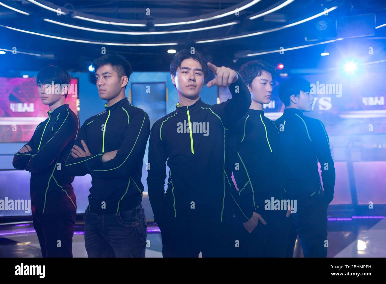 Young Chinese men taking part in esports competition Stock Photo - Alamy