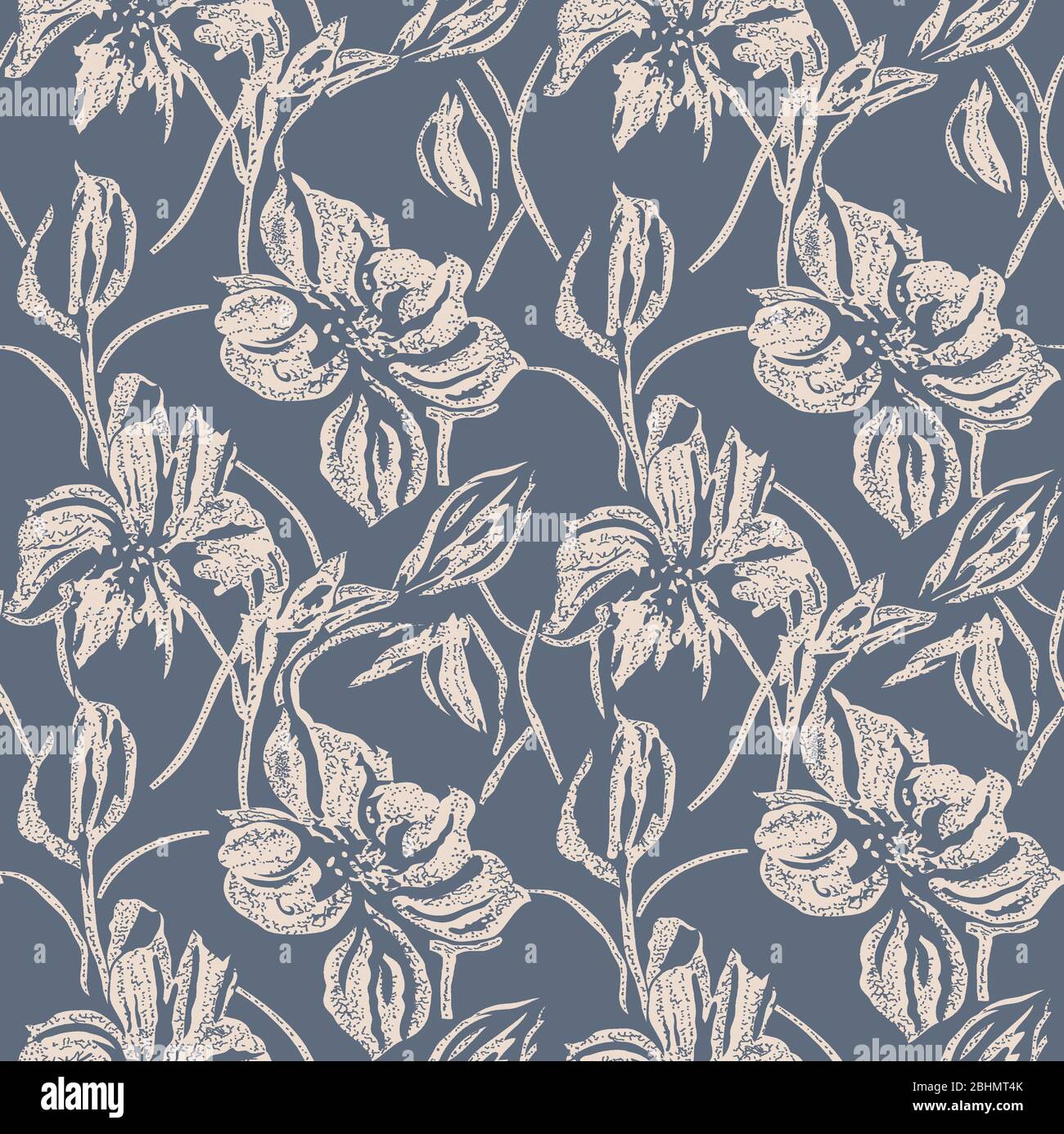 seamless floral flower design pattern Stock Photo - Alamy