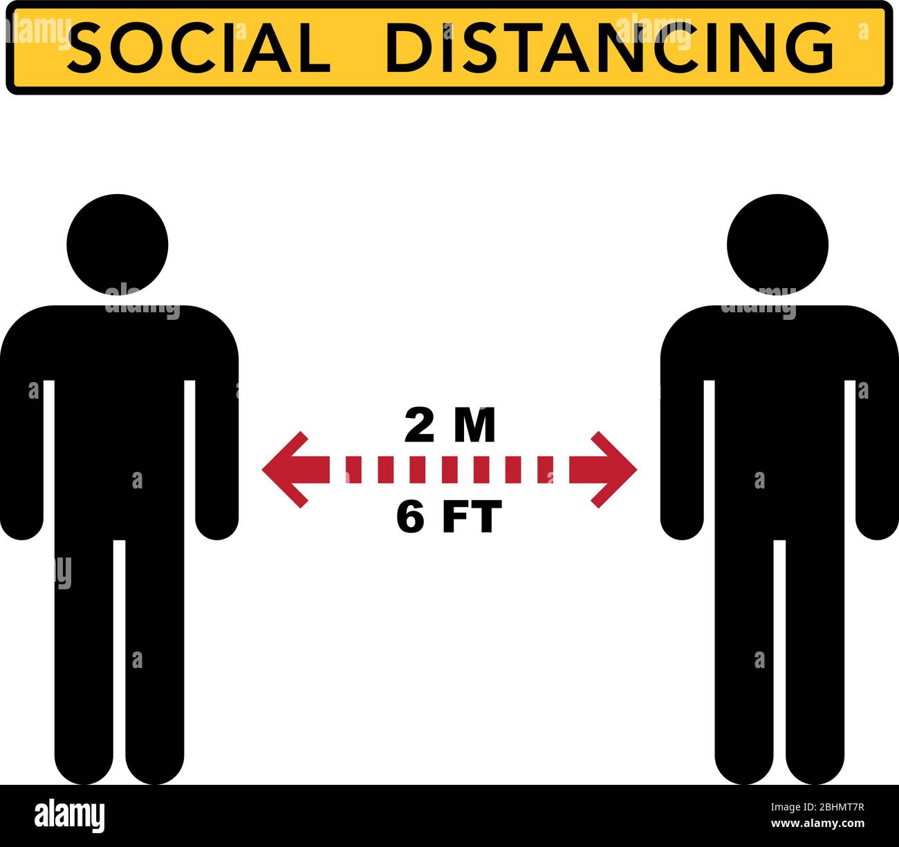 Social distancing banner. Keep the 2 meter distance. Coronovirus ...