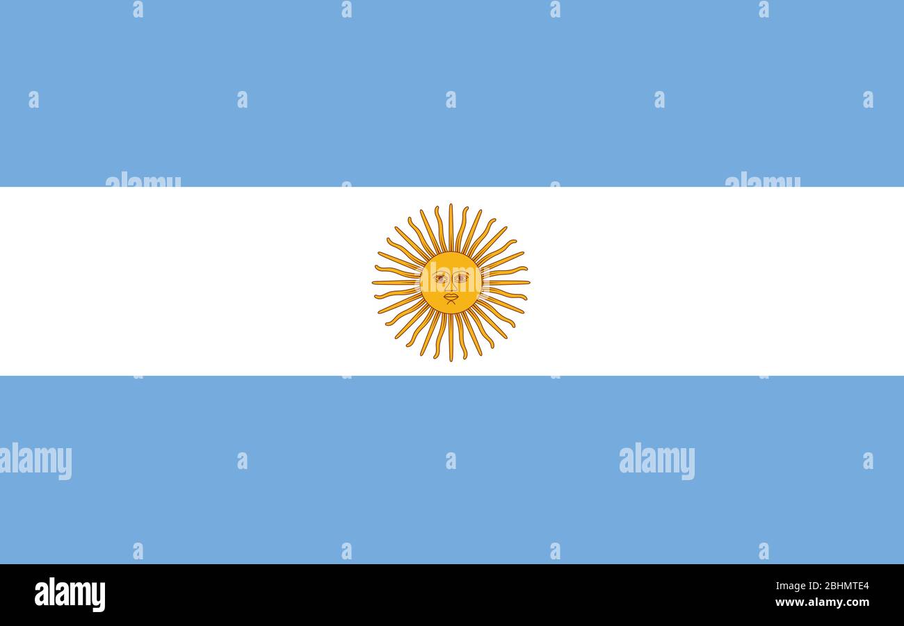Argentina flag vector graphic. Rectangle Argentinian flag illustration ...