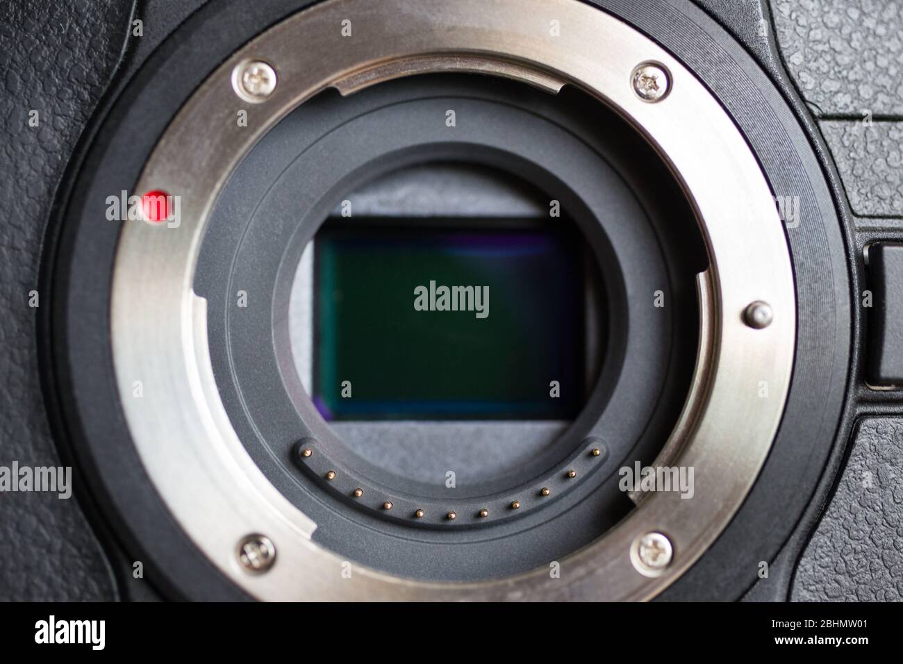 Close up background of digital camera sensor. Professional photography ...