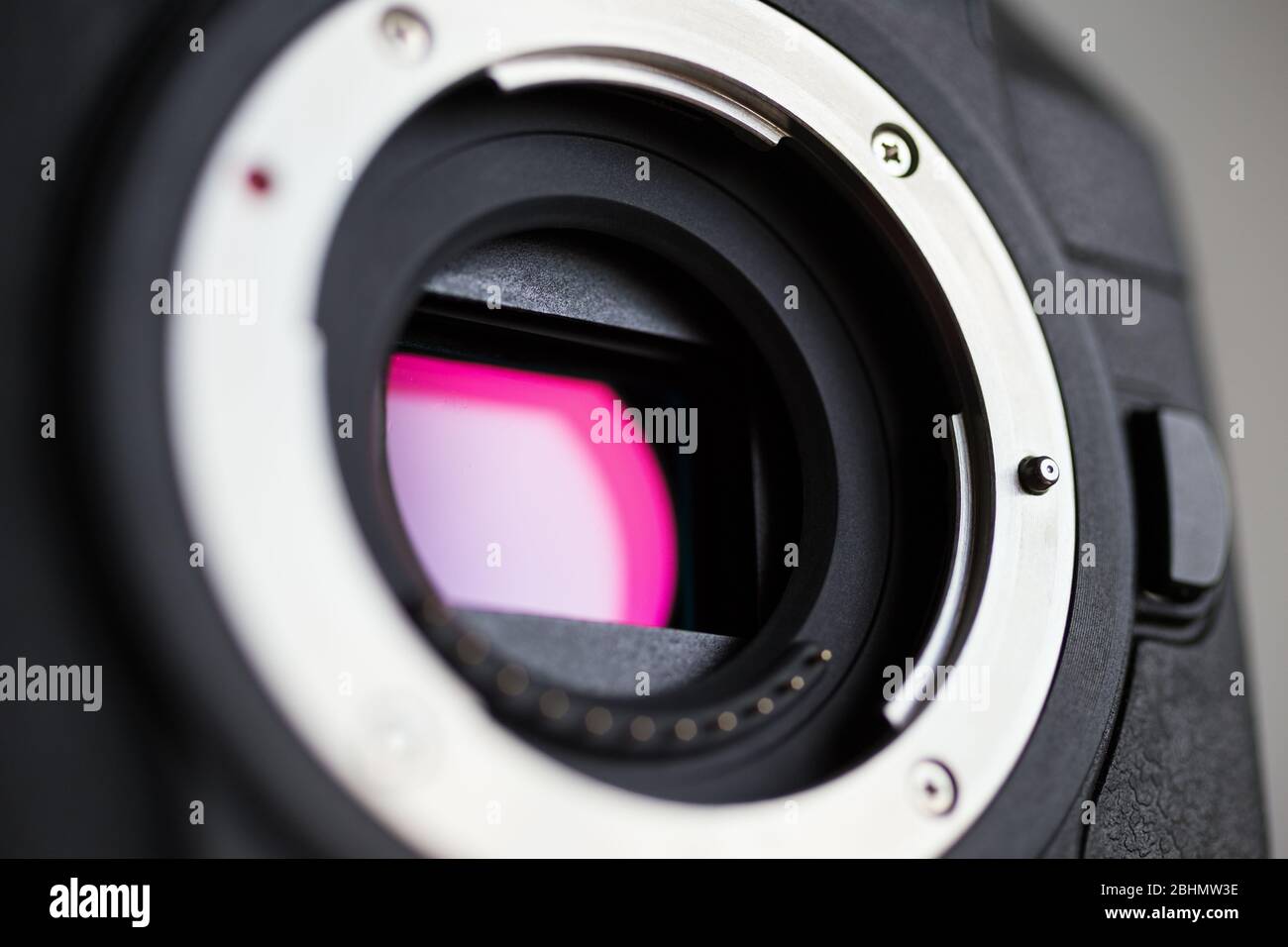 Close up background of digital camera sensor. Professional photography ...
