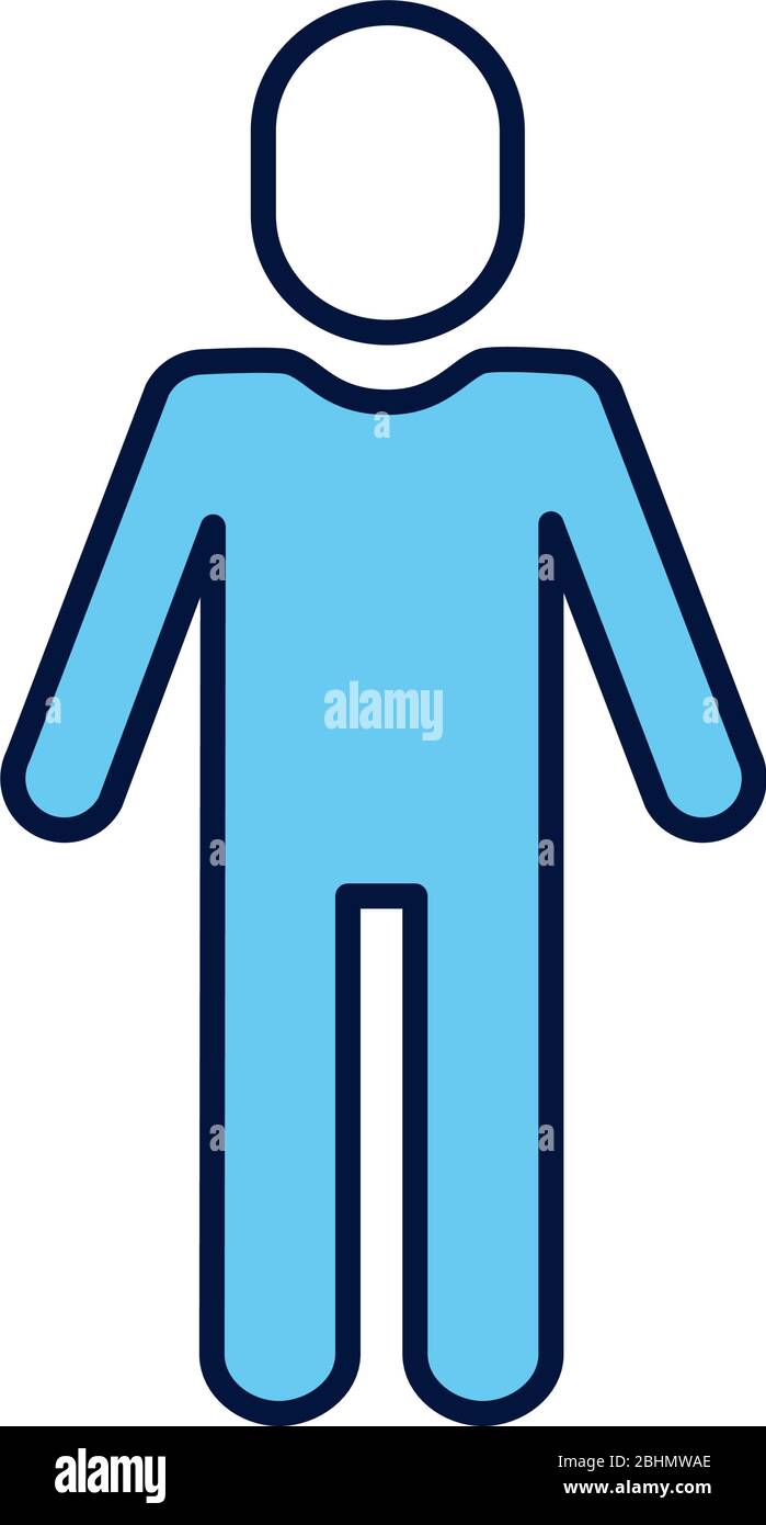 avatar silhouette line and fill style Stock Vector Image & Art - Alamy
