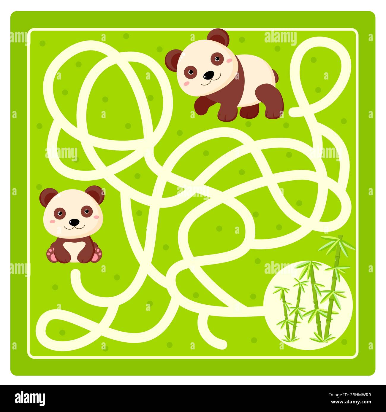Help the panda cub find the way to his mom. Labyrinth for preschool ...