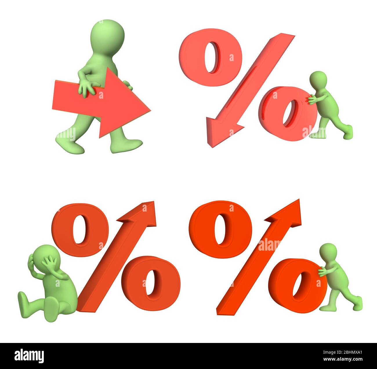 Concept of economic and financial problems. Increase of the interest ...