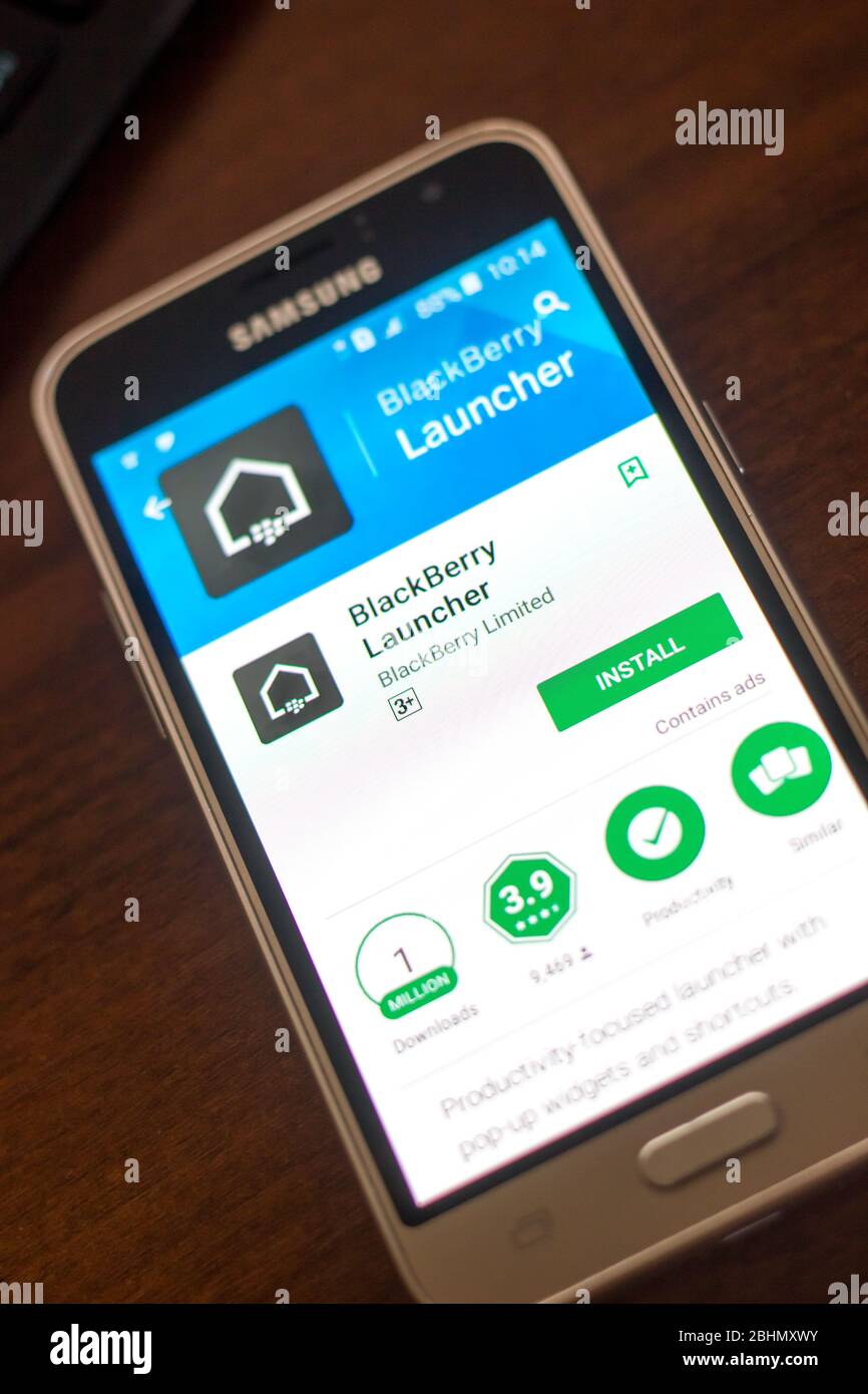 Blackberry launcher hi-res stock photography and images - Alamy