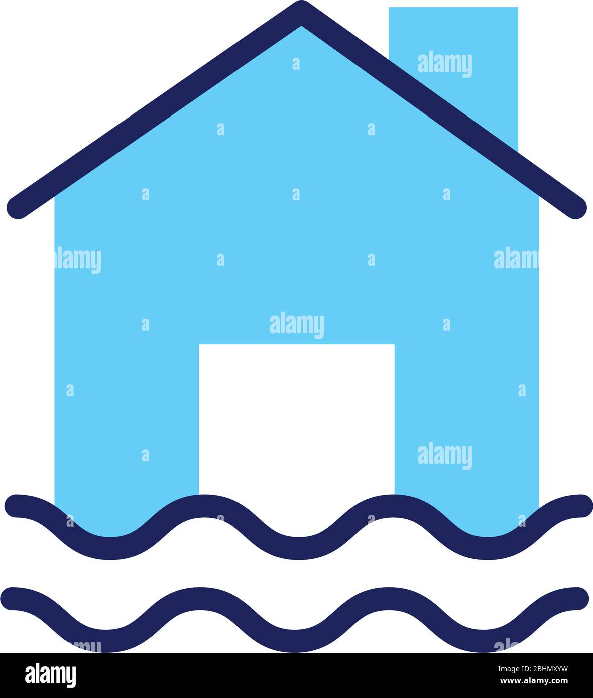 Water line flood house Cut Out Stock Images & Pictures - Alamy