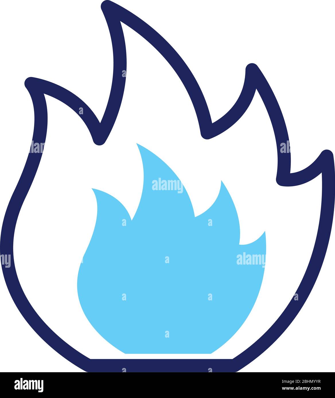 fire flame line and fill style Stock Vector Image & Art - Alamy