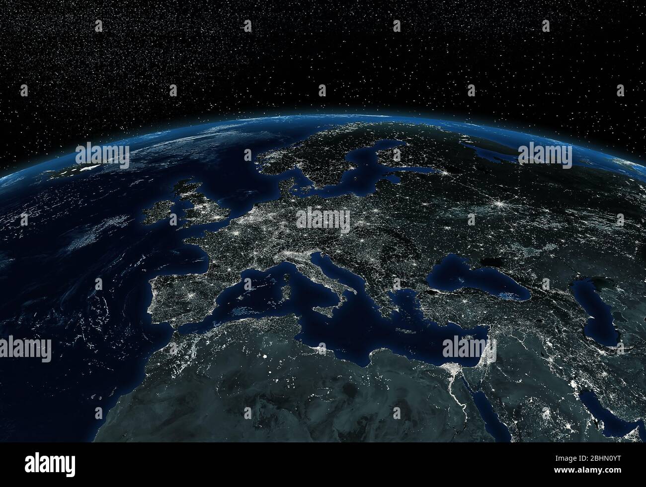 Satellite europe map hi-res stock photography and images - Alamy