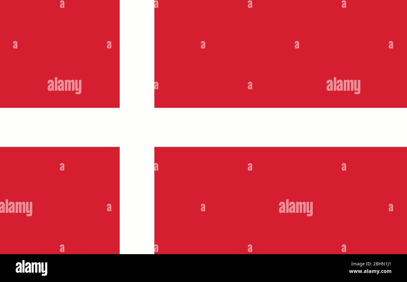Denmark flag vector graphic. Rectangle Danish flag illustration ...