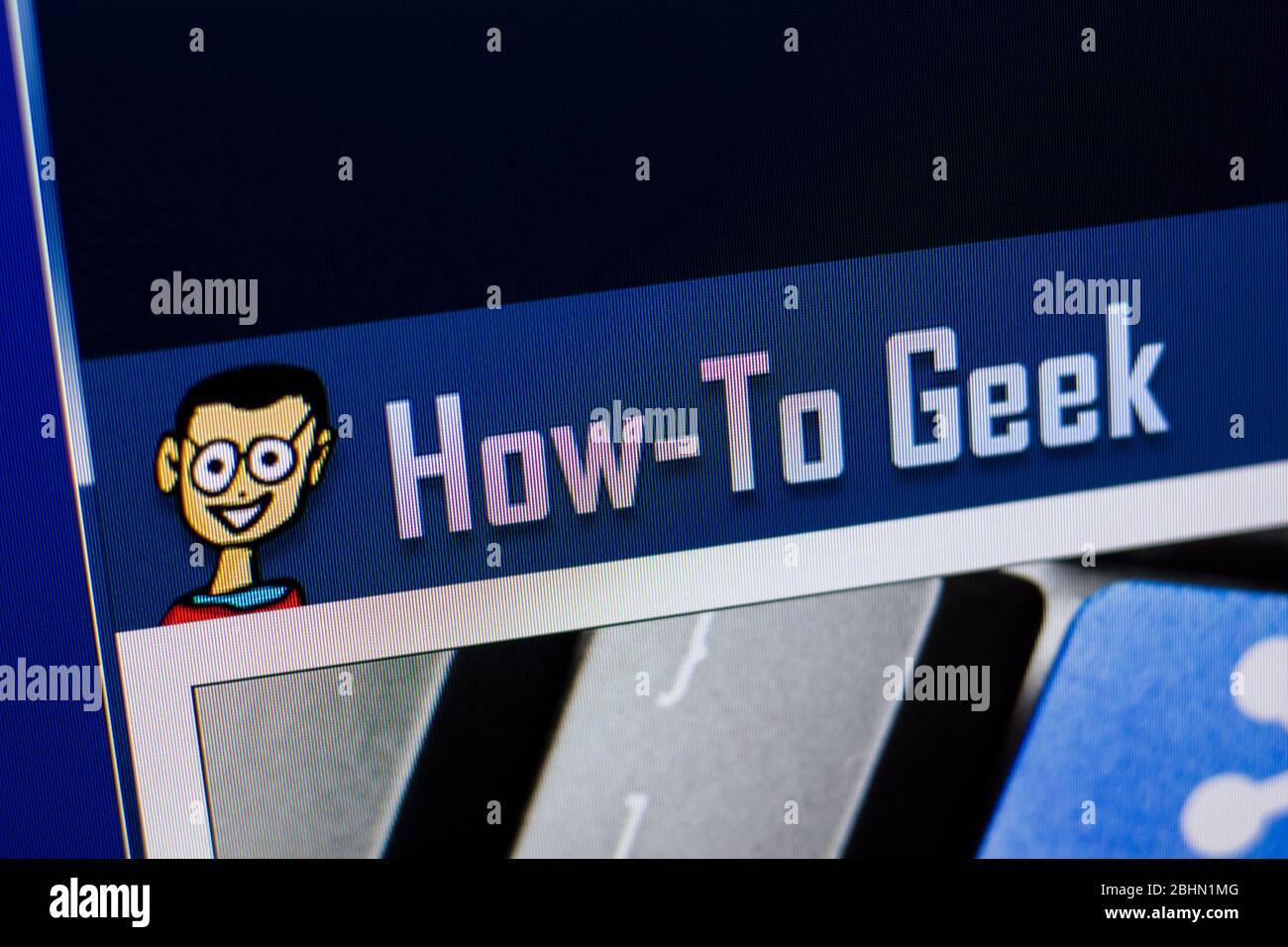 Ryazan, Russia - May 08, 2018: HowToGeek website on the display of PC ...