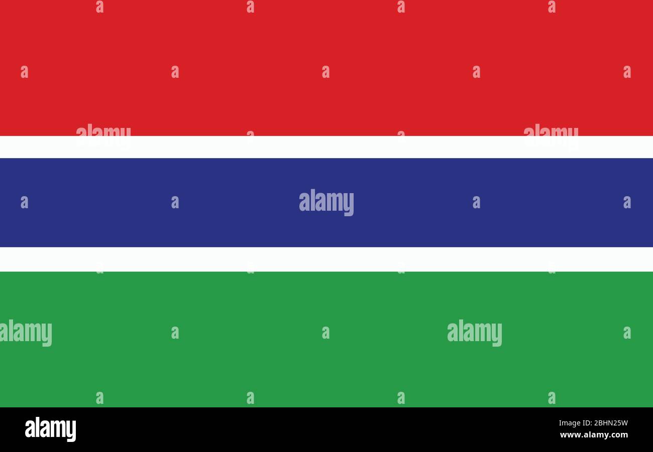 Gambian Flag Vector Graphic Rectangle Gambia Flag Illustration