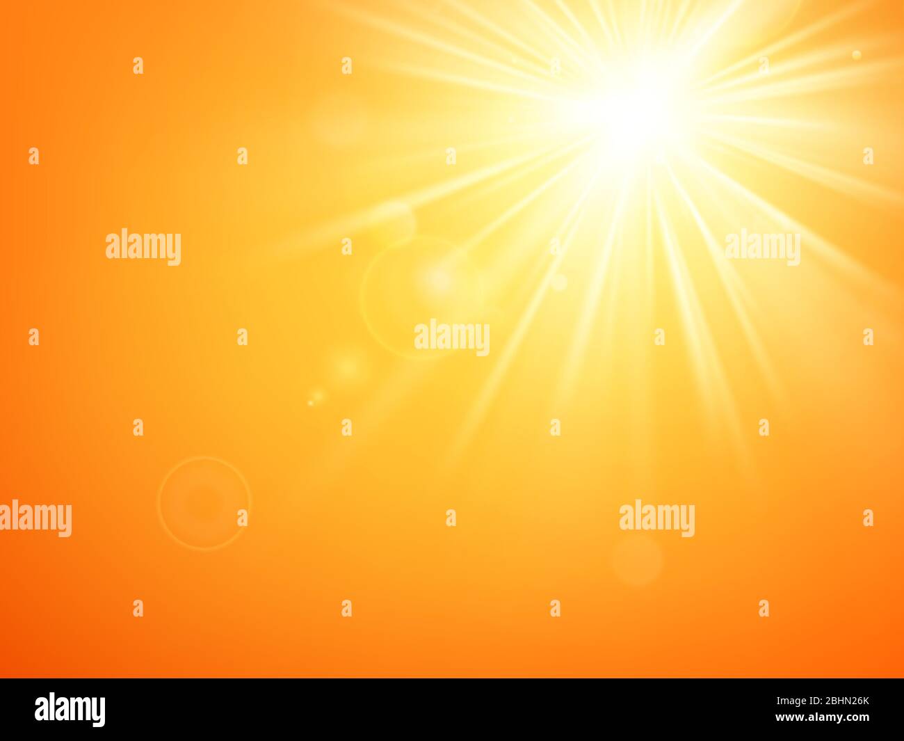 Summer template hot summer sun rays burst with lens flare. EPS 10 Stock ...