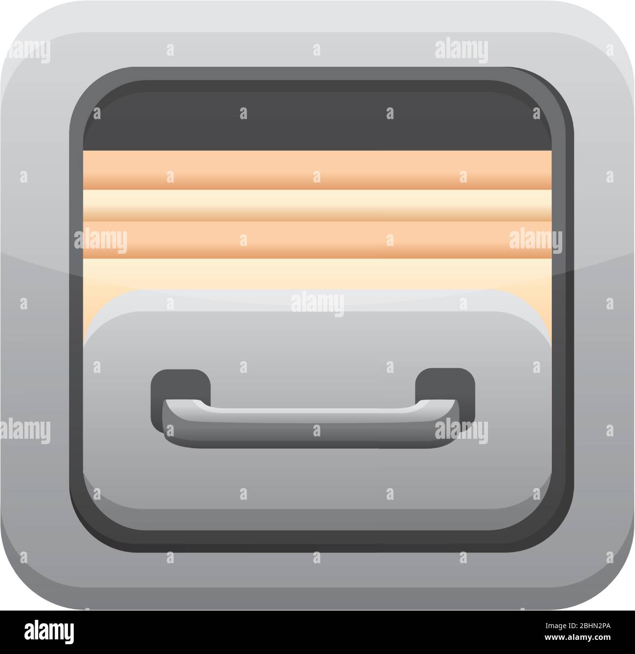files cabinet app button menu isolated icon Stock Vector Image & Art ...