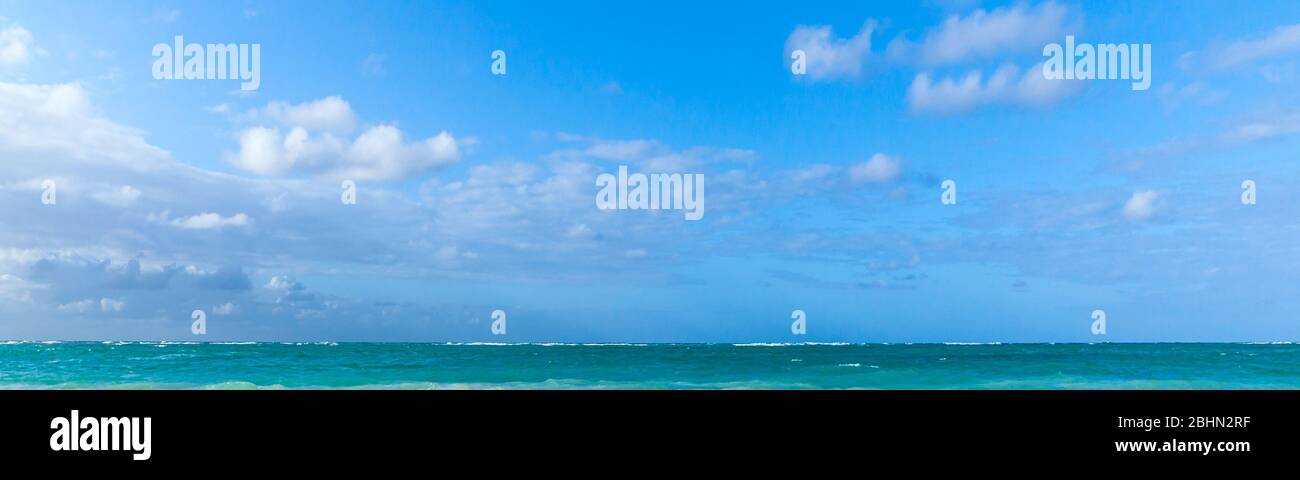 Cloudy sky over Caribbean Sea, natural panoramic background photo Stock ...