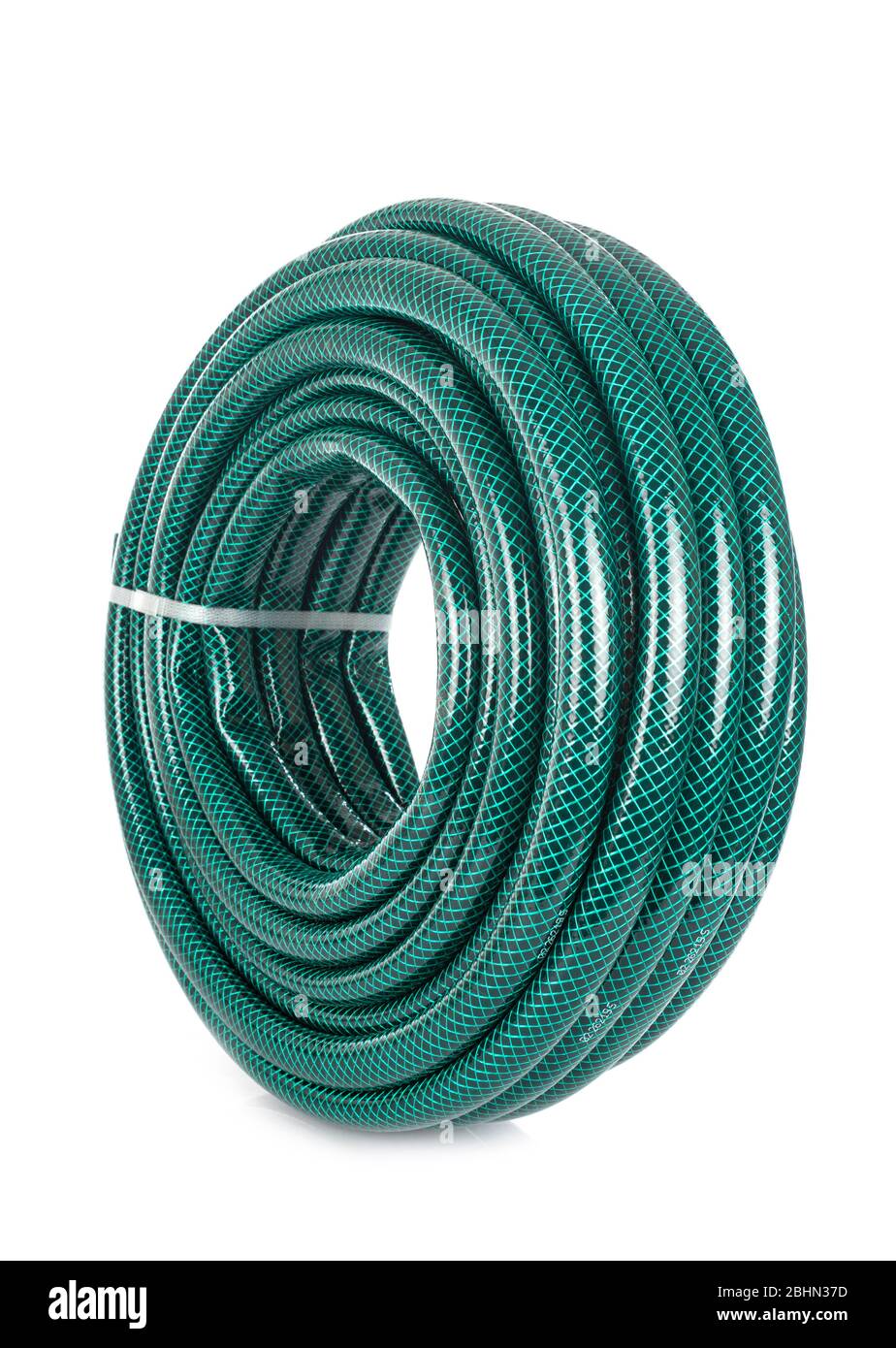 garden hose in front of white background Stock Photo - Alamy