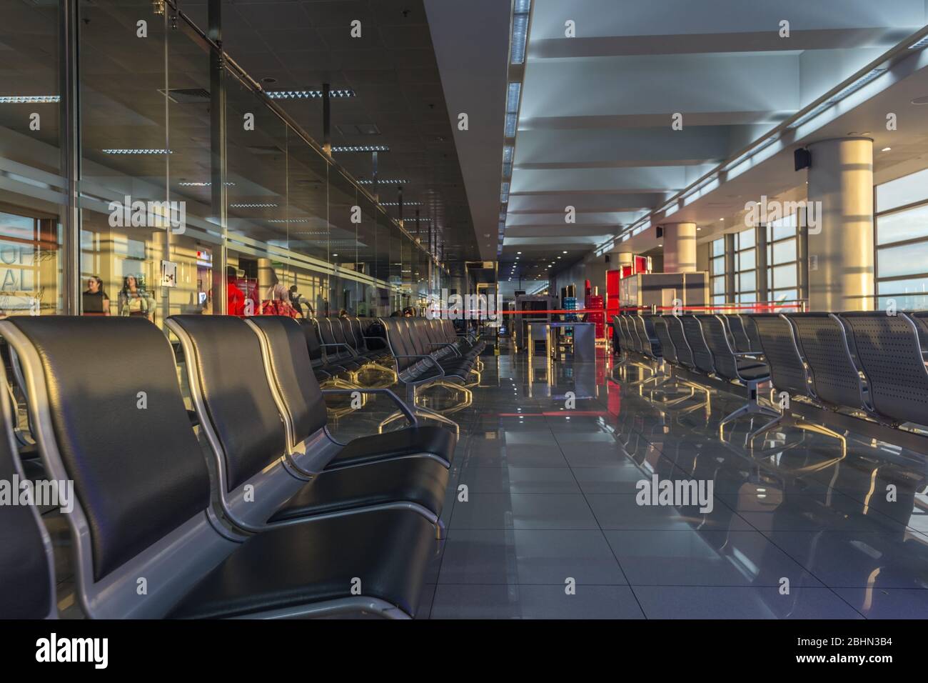 Manila, Philippines - January 22, 2018: Empty waiting hall inside Ninoy ...