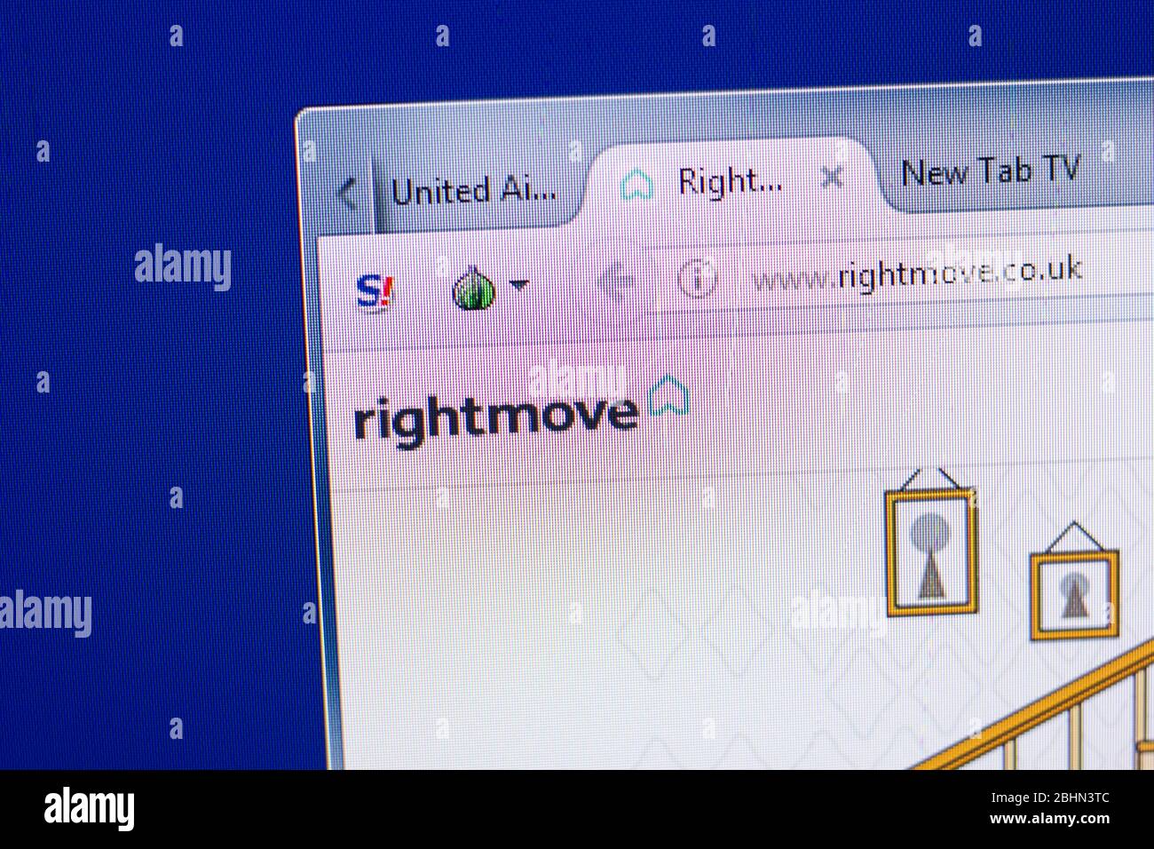 Ryazan, Russia - May 13, 2018: Rightmove website on the display of PC ...